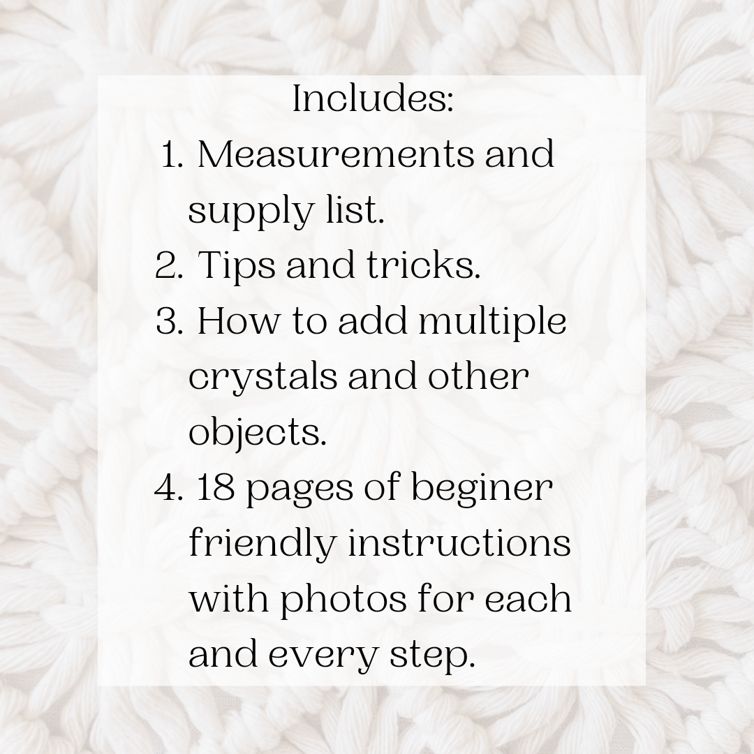 How to macrame wrap crystal charms and keychains PDF pattern. Step by ...