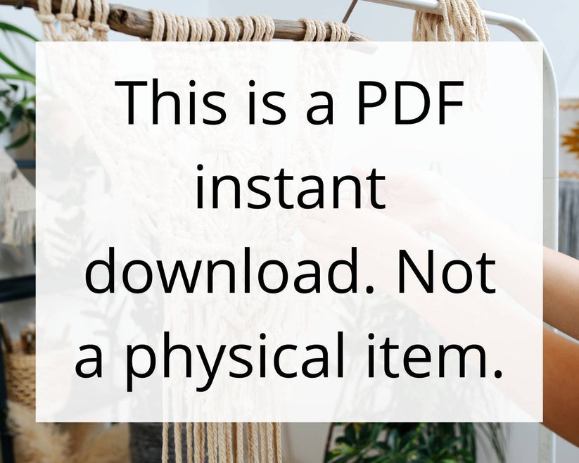 Macrame wall hanging pdf pattern "sweetheart" – Cord + Quartz