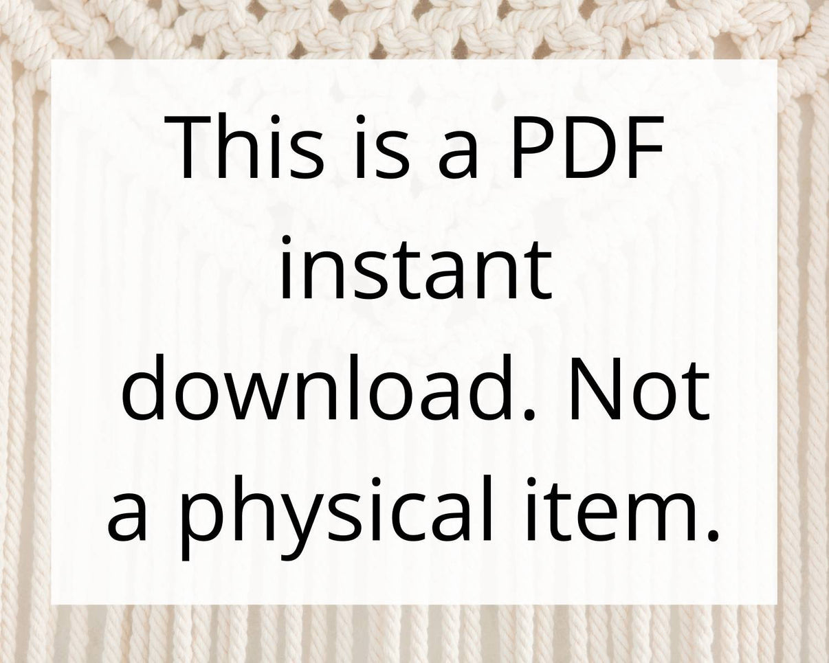 Macrame 12 inch half mandala PDF PATTERN digital download. – Cord + Quartz