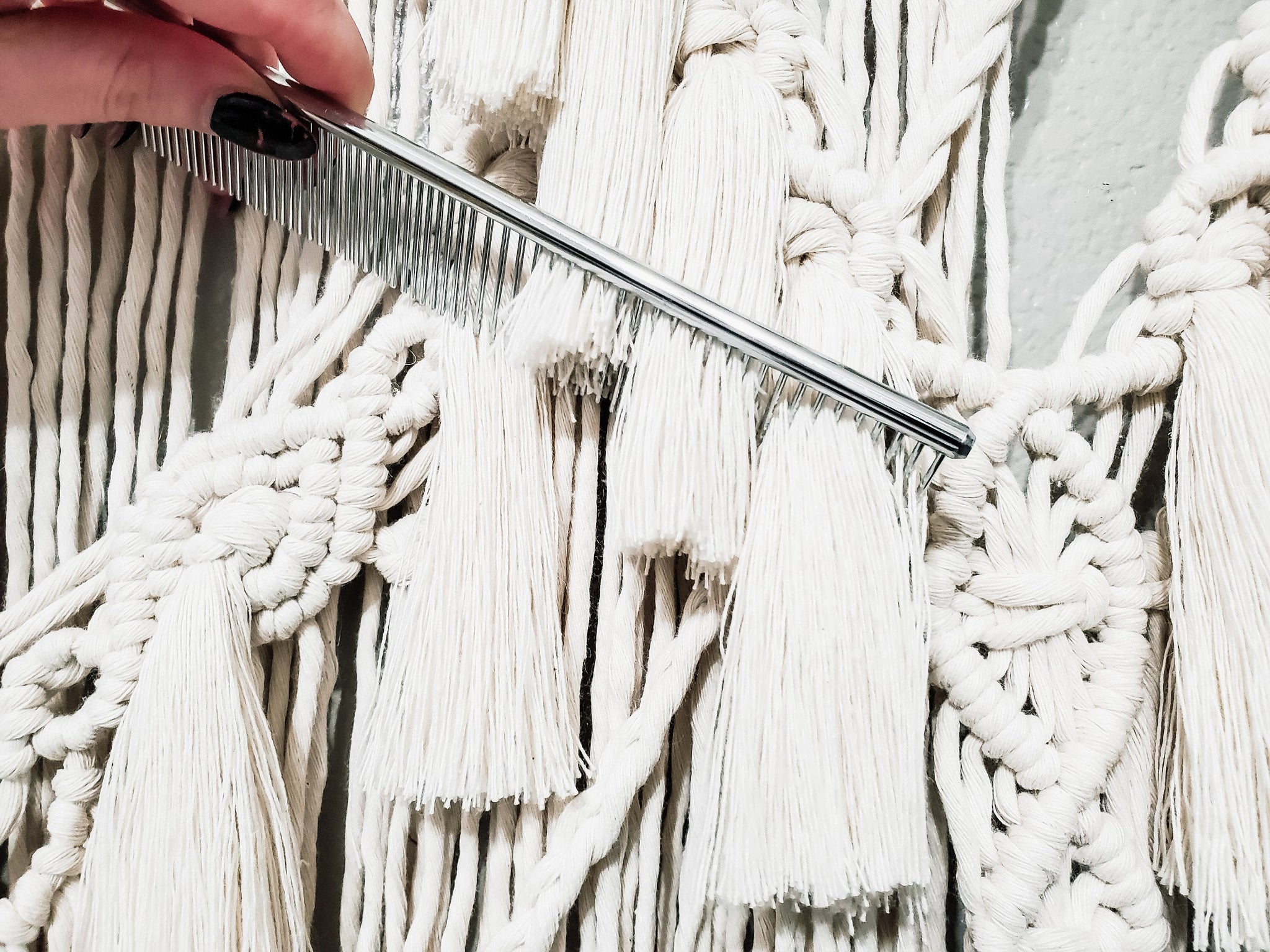 Stainless steel macrame combs. Duel sided fringe and tassels comb. – Cord + Quartz