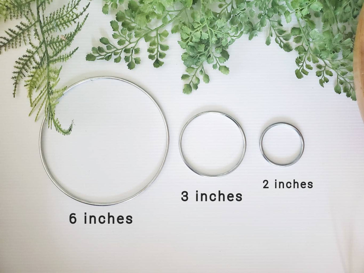 Metal ring hoops. Macrame and craft supplies – Cord + Quartz