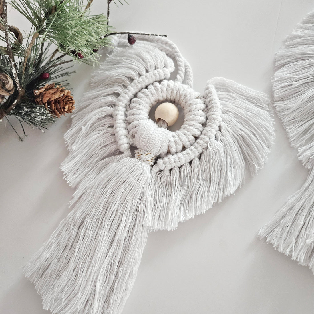 Macrame angels. Handmade macrame christmas decor. – Cord + Quartz
