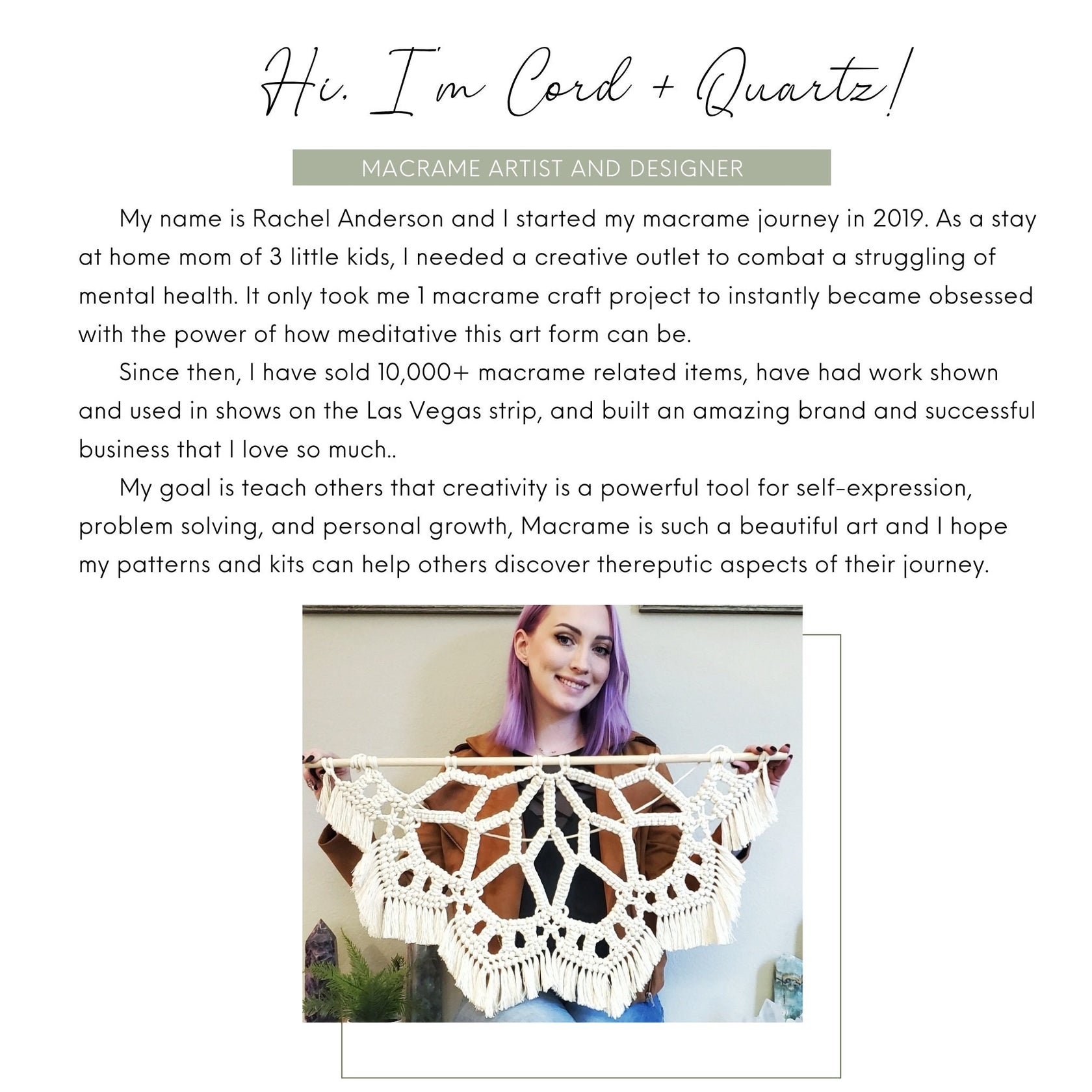 Macrame feather PDF pattern + Video tutorial. Beginner friendly macram – Cord + Quartz