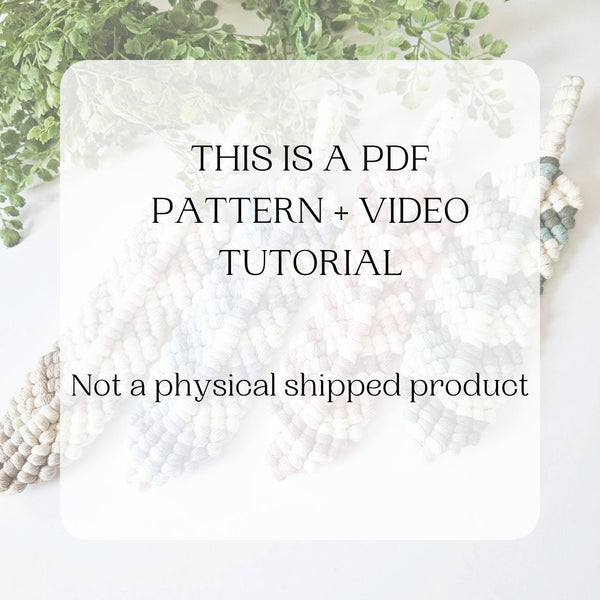 Macrame feather PDF pattern + Video tutorial. Beginner friendly macram ...