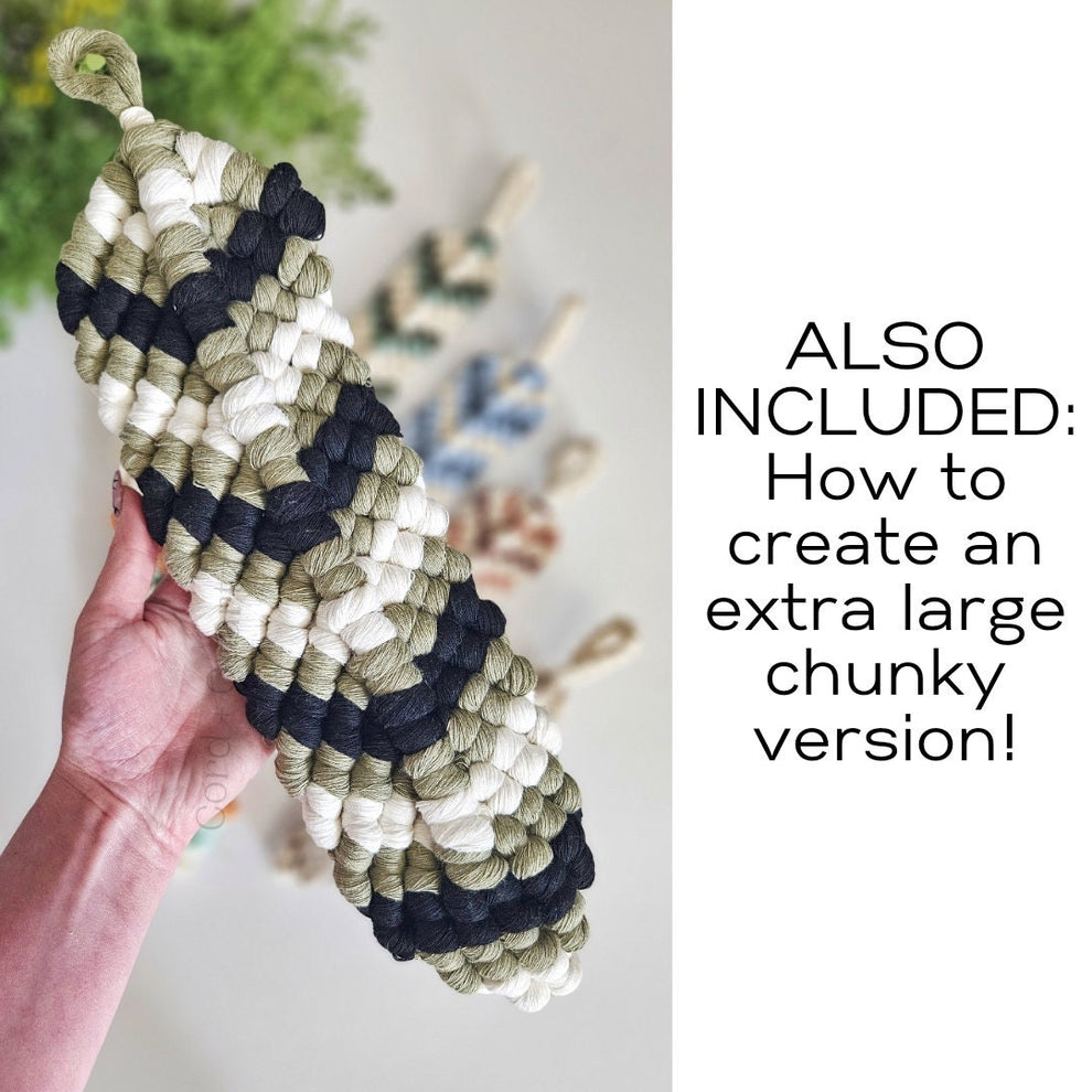 Macrame feather PDF pattern + Video tutorial. Beginner friendly macram – Cord + Quartz